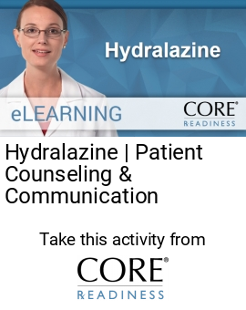Hydralazine | Patient Counseling & Communication